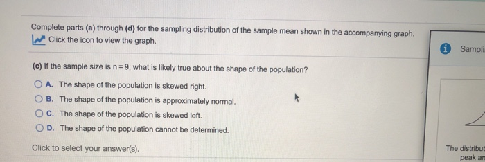 Solved III Sampling Distribution Complete parts (a) through | Chegg.com