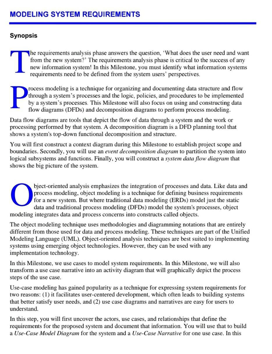 Solved Synopsis |he requirements analysis phase answers the | Chegg.com