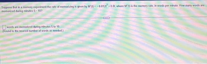 Solved Suppose that in a memory experimant the rate of | Chegg.com