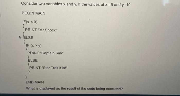 Solved Consider two variables x and y. If the values of x =5 | Chegg.com