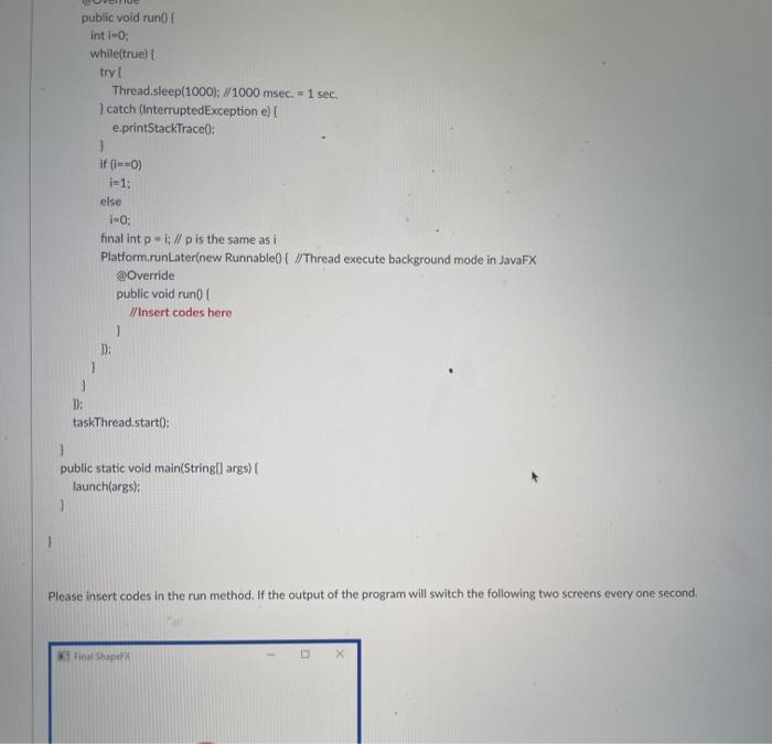 Given the following Java program import | Chegg.com