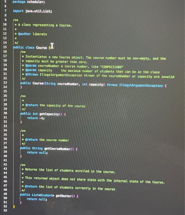 Solved package schedulert import java.util.List; * A class | Chegg.com