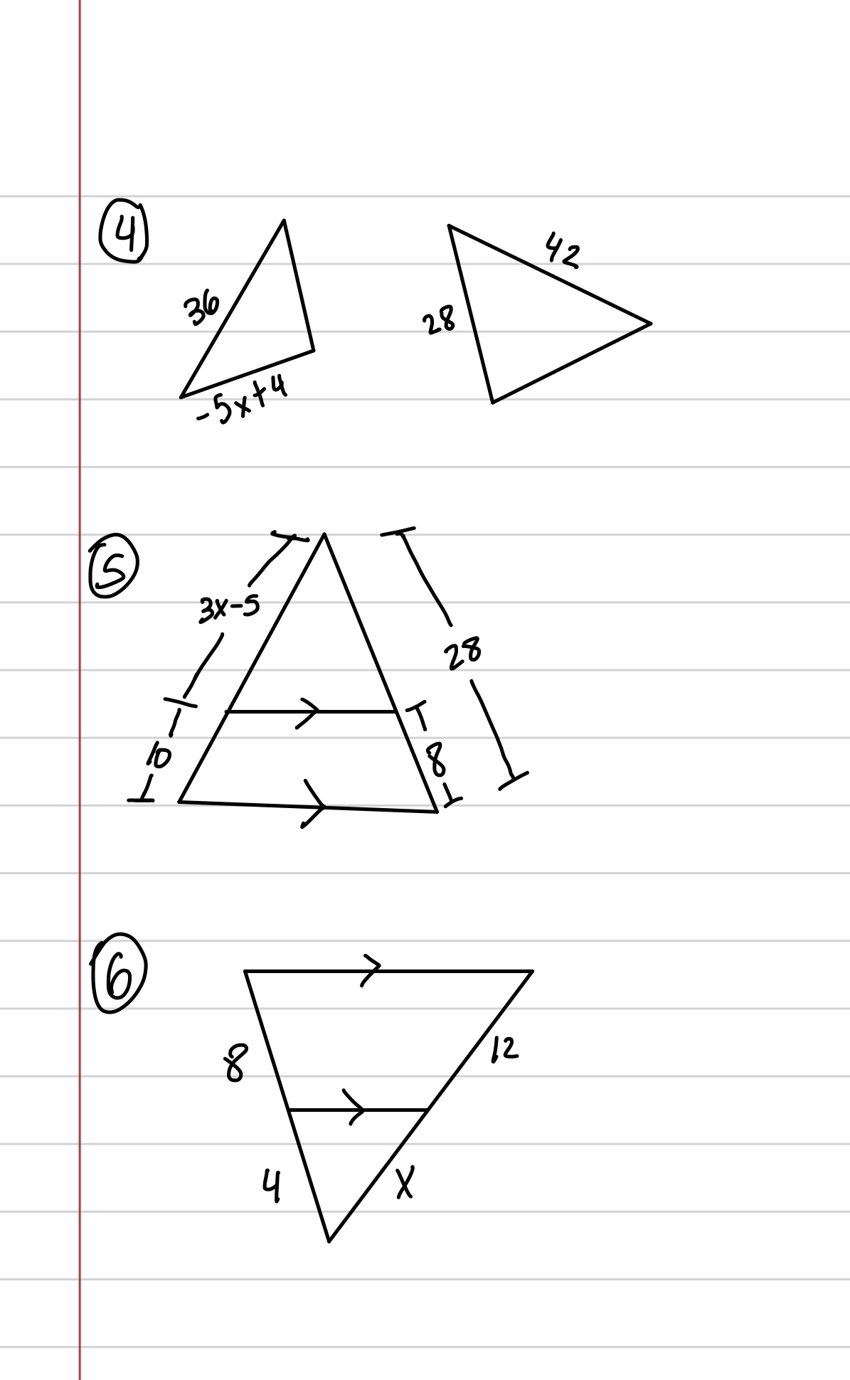 Solved similar triangles: Calculate the value of x for each | Chegg.com