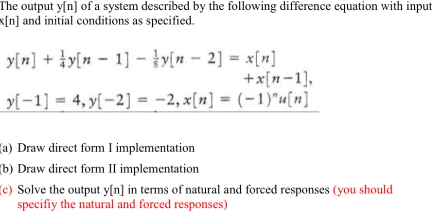 Solved The output y[n] ﻿of a system described by the | Chegg.com