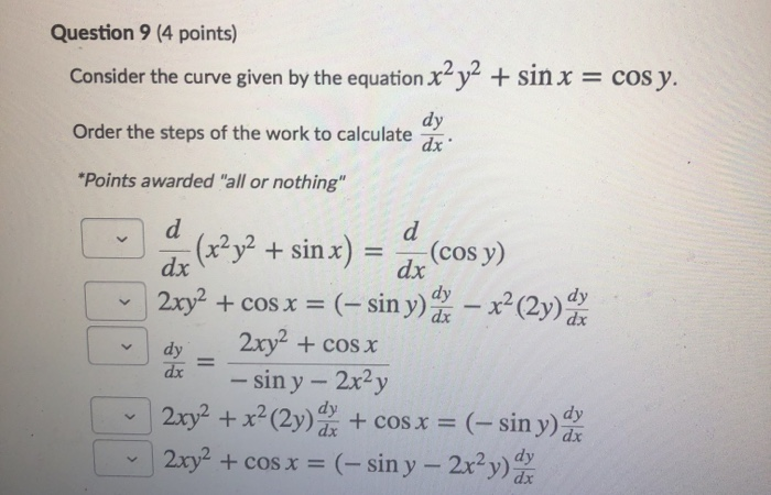 Solved Question 9 (4 points) Consider the curve given by the | Chegg.com