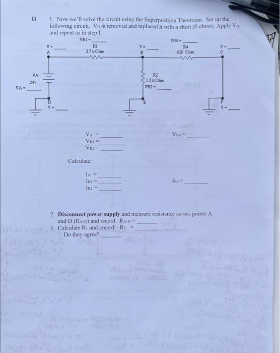 Solved II 1. Now we'll solve the circuit using the | Chegg.com