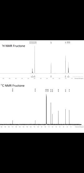 Solved 9 'H NMR Fructone "C NMR Fructone 9 'H NMR Fructone | Chegg.com