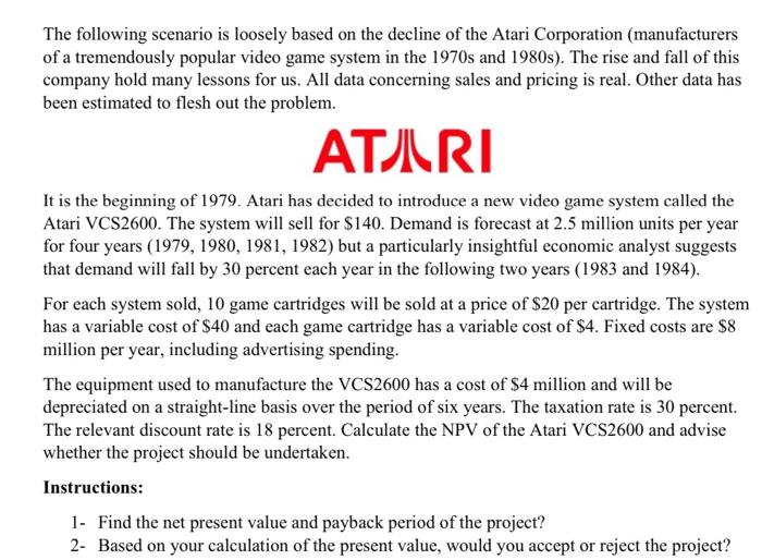Solved The following scenario is loosely based on the | Chegg.com