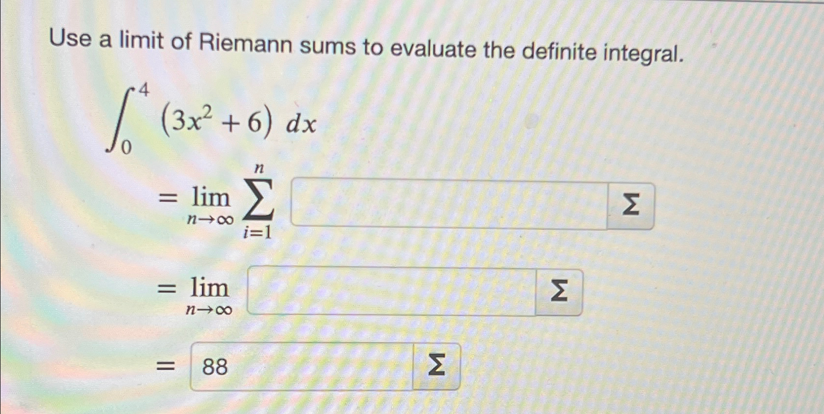 Solved Use a limit of Riemann sums to evaluate the definite | Chegg.com