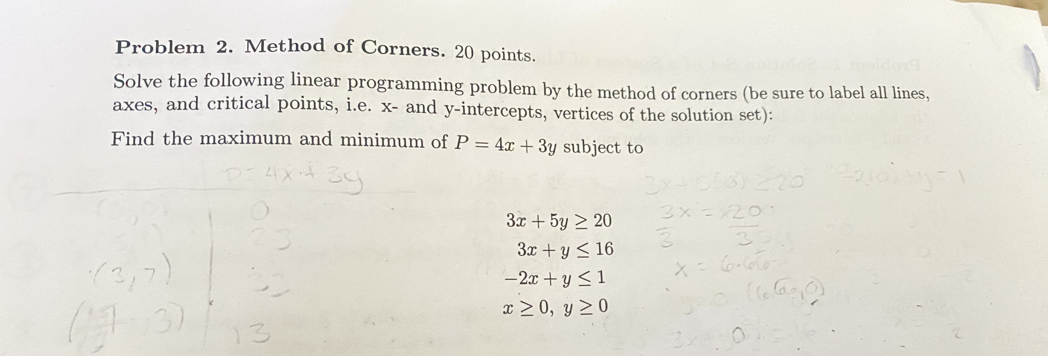 Solved x - ﻿and y-intercepts, vertices of ﻿the solution | Chegg.com