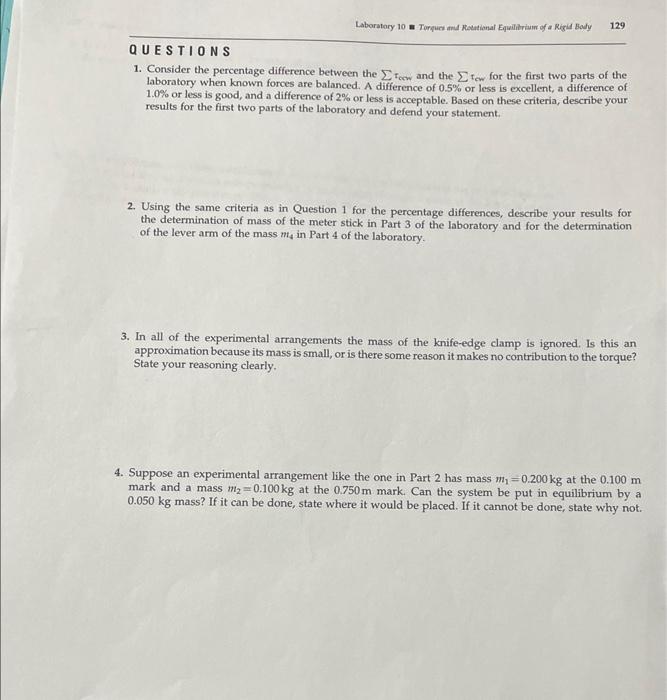 Data and Calculations Table 4 m0d0+m3d3=m1d+m2d2+m4d4 | Chegg.com