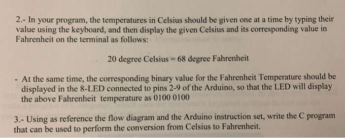 Solved Program 2 Write An Arduino C Language Program That 5068