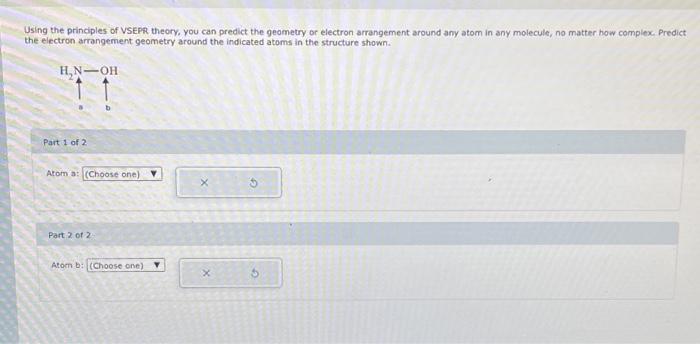 Solved Using the principles of VSEPR theory, you can predict | Chegg.com