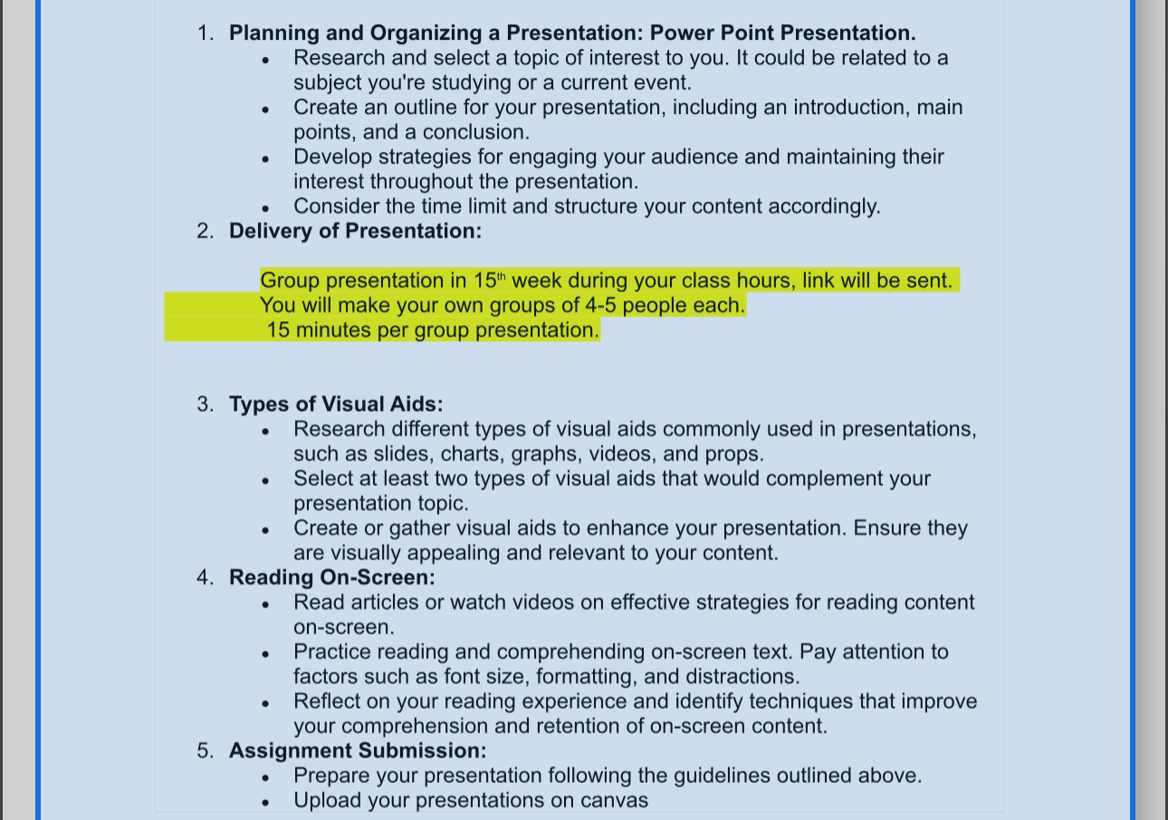Solved Planning and Organizing a Presentation: Power Point | Chegg.com