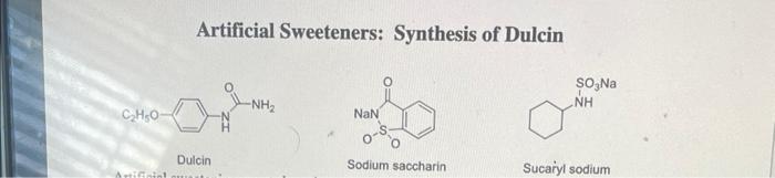 Solved Artificial Sweeteners: Synthesis of Dulcin Dulcin | Chegg.com