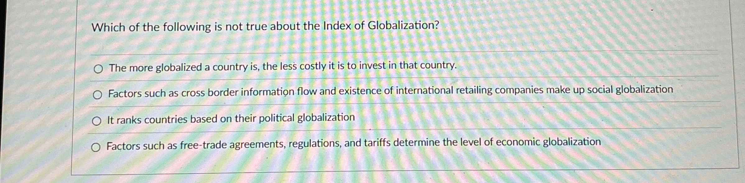 High Quality SOLUTION Which of the following is not true about the Index of | Chegg.com