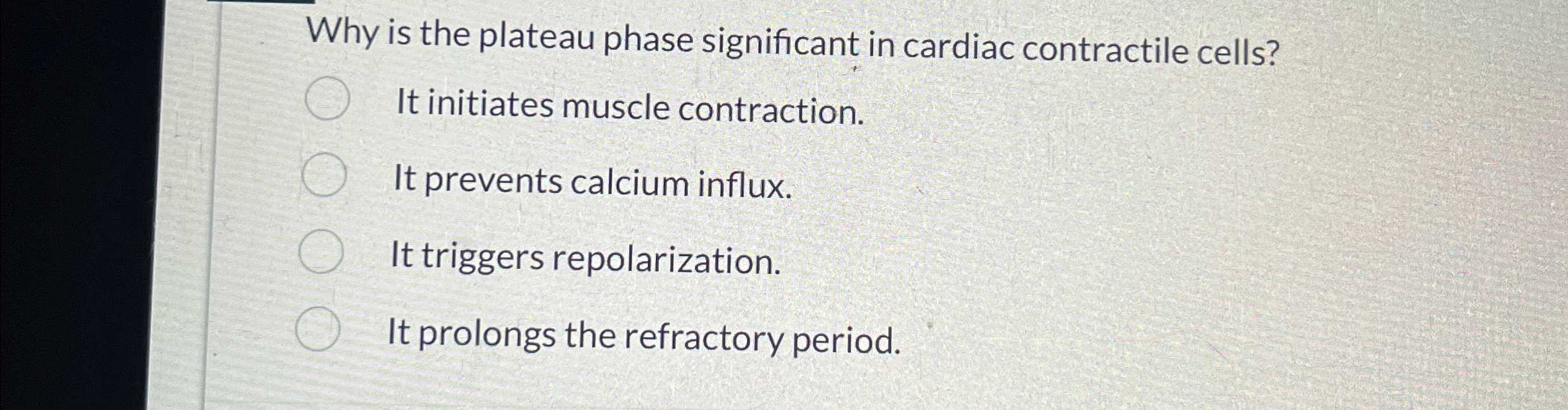 Solved Why is the plateau phase significant in cardiac | Chegg.com