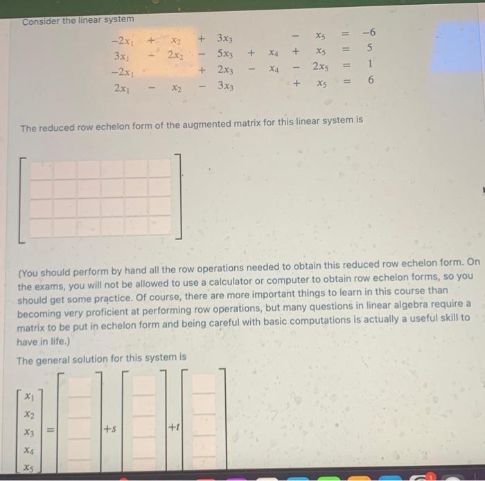 Solved Consider the linear system | Chegg.com