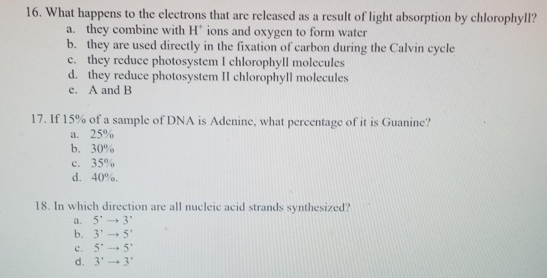 Solved 16. What happens to the electrons that are released | Chegg.com