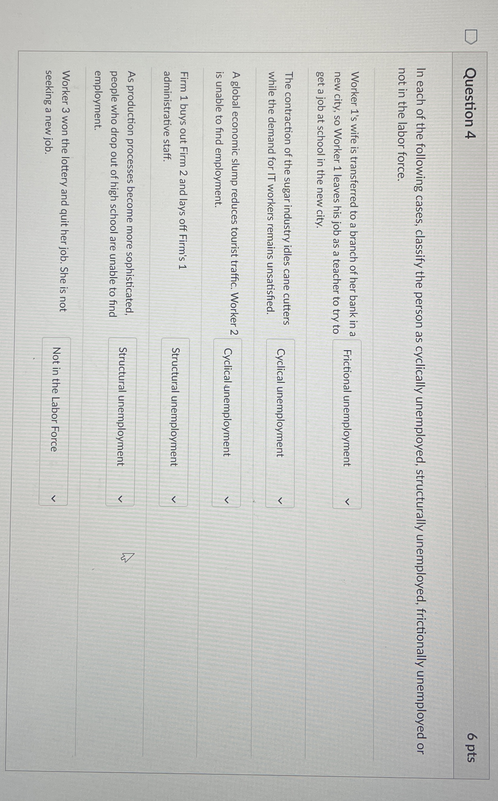 Solved Question 4In each of the following cases, classify | Chegg.com