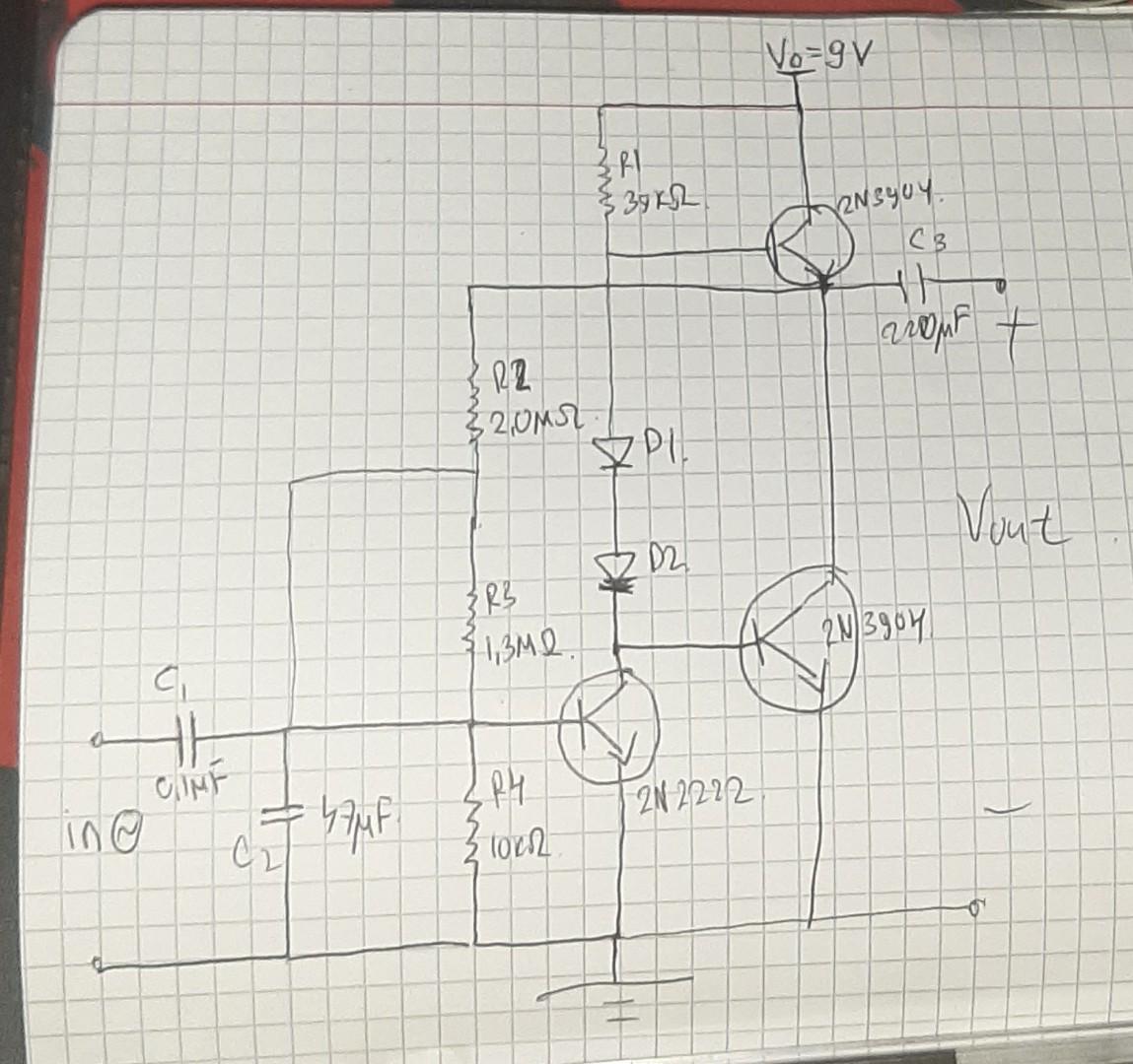 Solved Figure shows audio amplifier circuit with 3 | Chegg.com