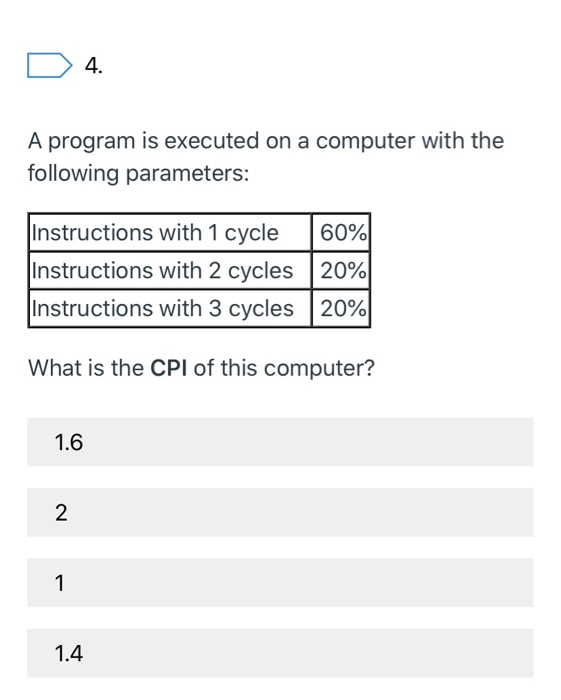 Solved D 5. If the clock cycle time for the computer in | Chegg.com