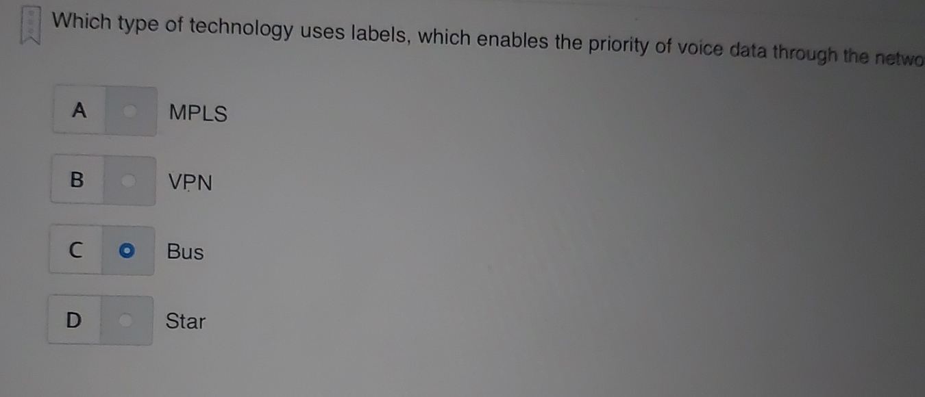 Solved Which type of technology uses labels, which enables | Chegg.com