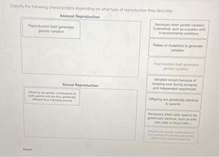 Solved Classify the following characteristics depending on | Chegg.com