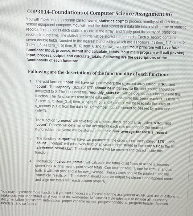 Solved COP3014-Foundations of Computer Science Assignment #6 | Chegg.com