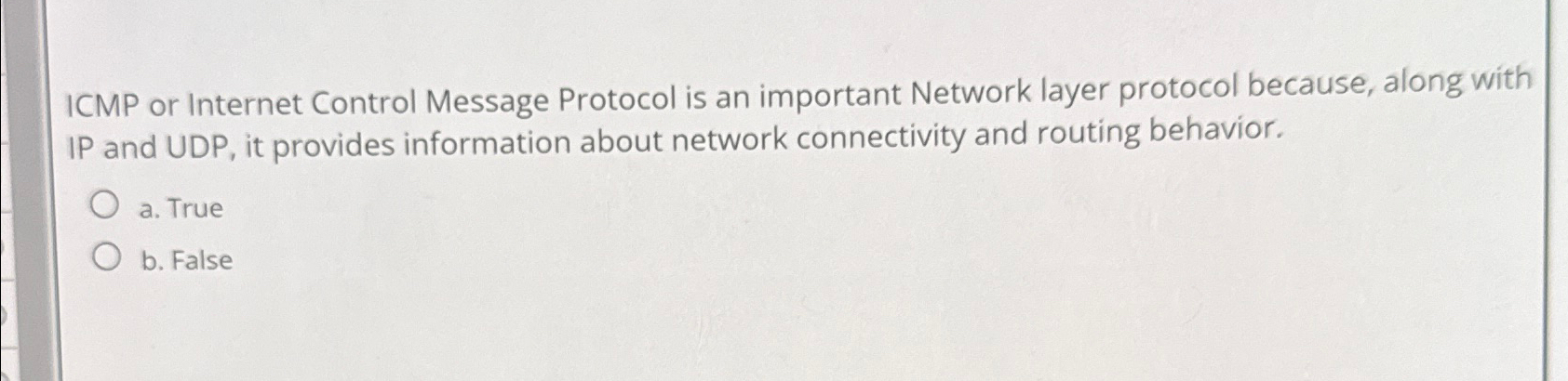 Solved ICMP or Internet Control Message Protocol is an | Chegg.com