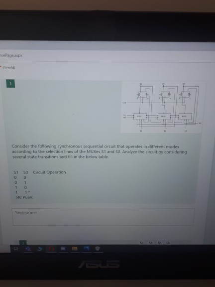 Solved -Gereldi Consider the following synchronous | Chegg.com