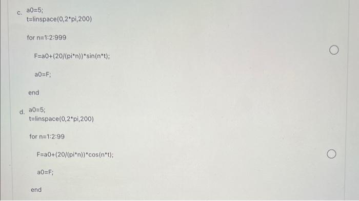 Solved MATLAB code is required to show the Fourier series | Chegg.com