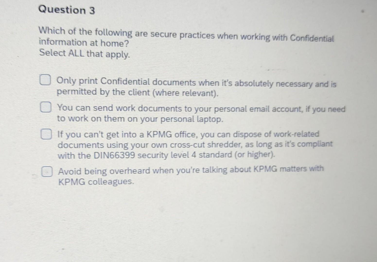 Solved Which of the following are secure practices when | Chegg.com