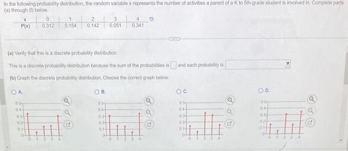 Solved In the following probability distribution, the random | Chegg.com