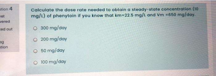 Solved stion 4 Calculate the dose rate needed to obtain a | Chegg.com Solved stion 4 Calculate the dose rate needed to obtain a | Chegg.com