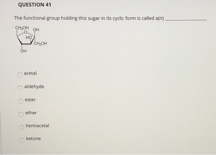 Solved QUESTION 39 This sugar is a CH2OH OH HO CH OH ОН | Chegg.com
