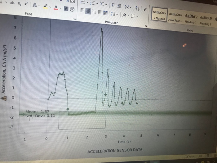 DATA TABLE – MOTION SENSOR GRAPh Track angle 10 | Chegg.com