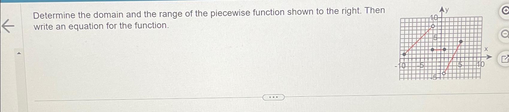 Solved Determine the domain and the range of the piecewise | Chegg.com