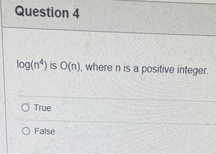 Solved The least integer n such that f(x)=2(logx)x4+(logx)5 | Chegg.com