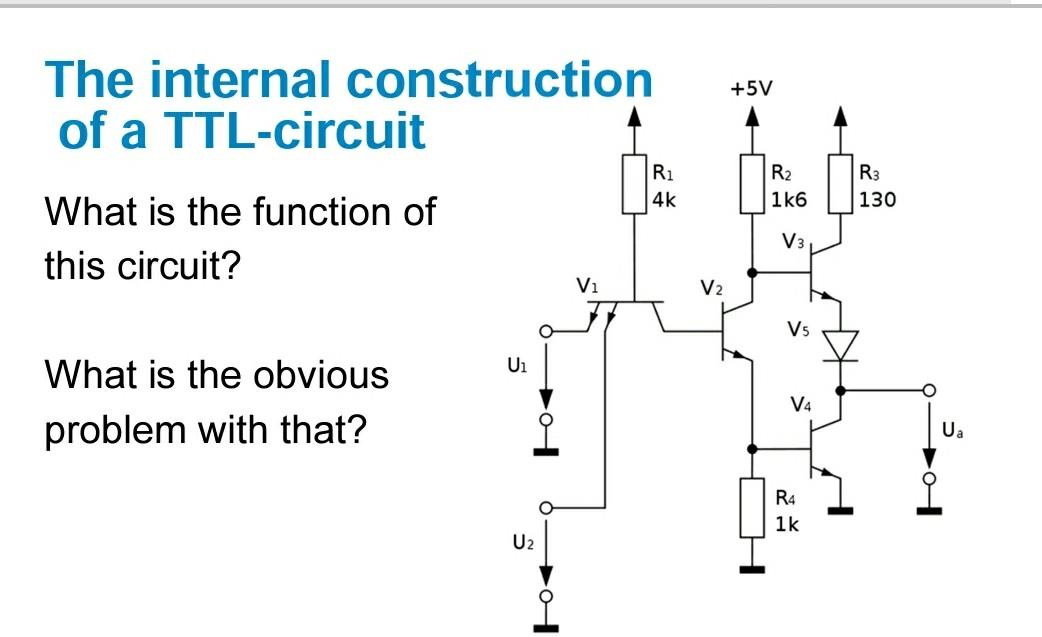 Solved The internal const of a TTL-circuit What is the | Chegg.com