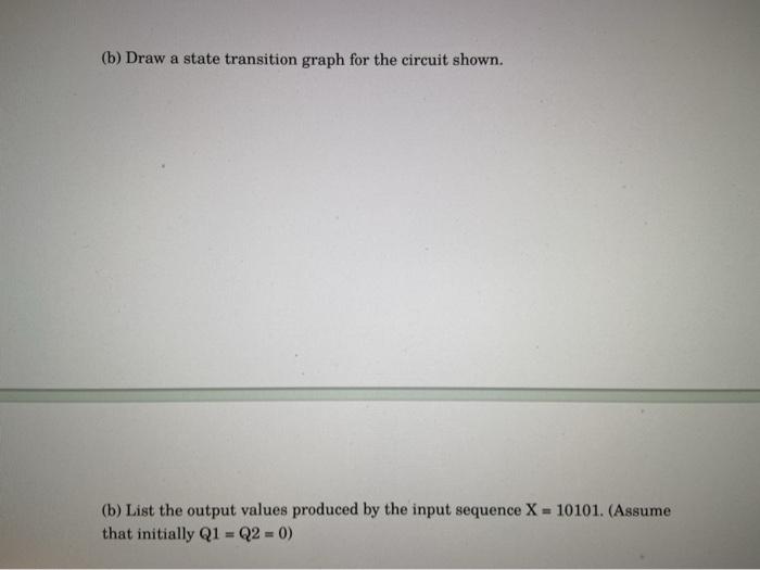 Solved (b) Draw a state transition graph for the circuit | Chegg.com