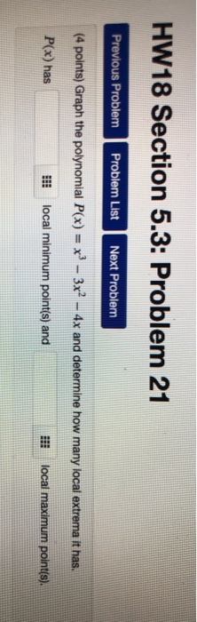 Solved HW18 Section 5.3: Problem 21 Previous Problem Problem | Chegg.com
