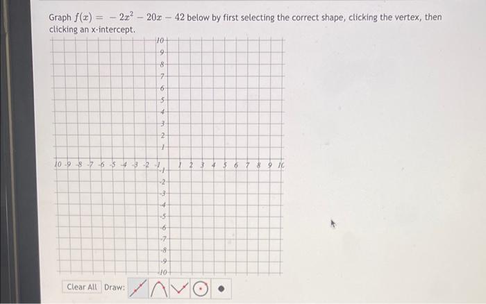 Solved = Graph f(x) = x2 + 10x + 24 below by first selecting | Chegg.com