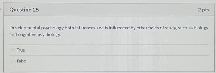 Solved Developmental psychology both influences and is | Chegg.com