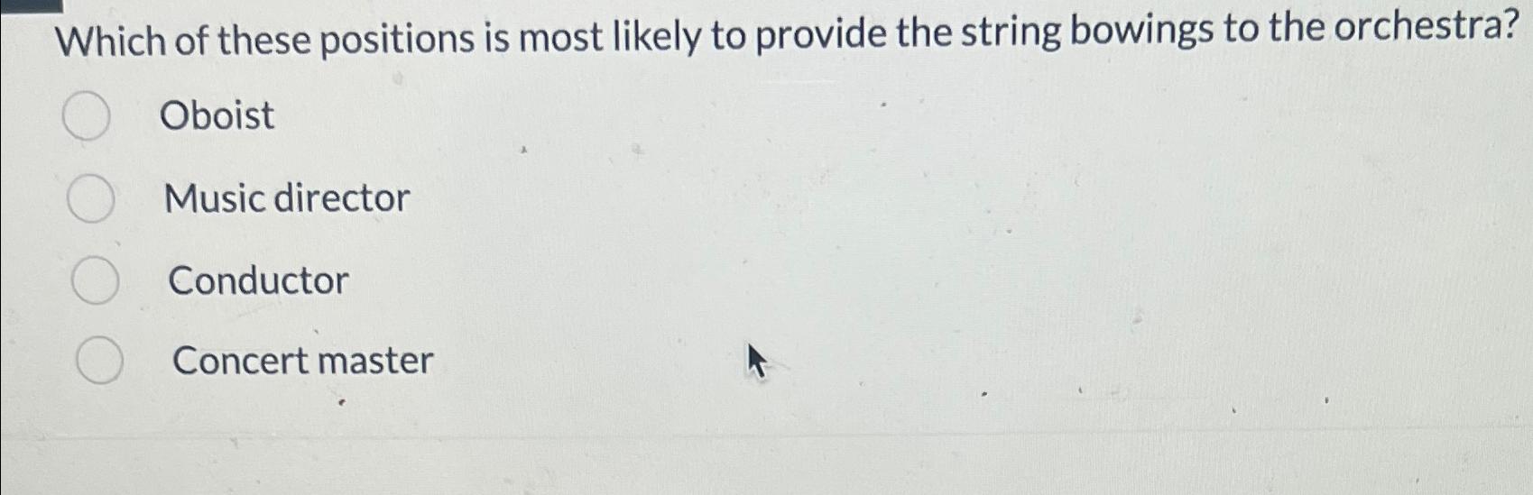 Solved Which of these positions is most likely to provide | Chegg.com