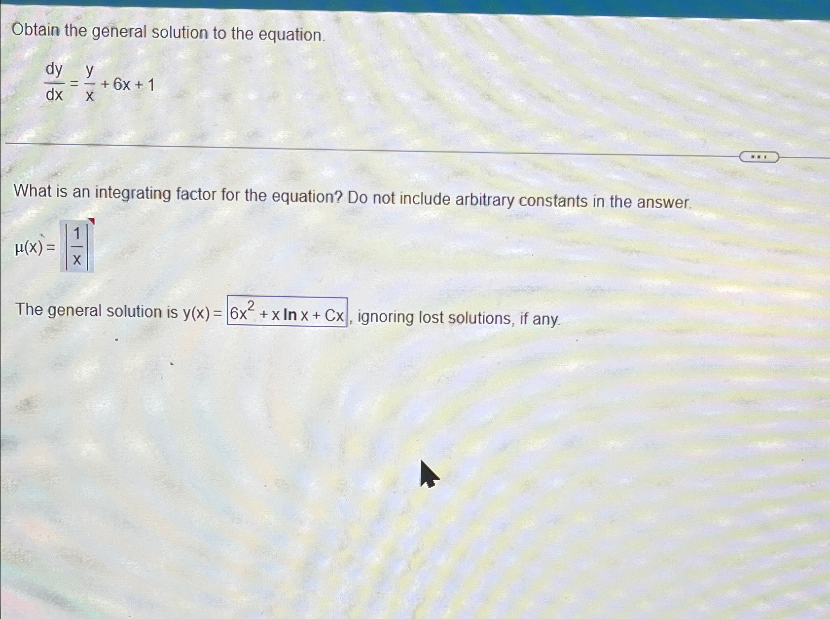 Solved Obtain the general solution to the | Chegg.com