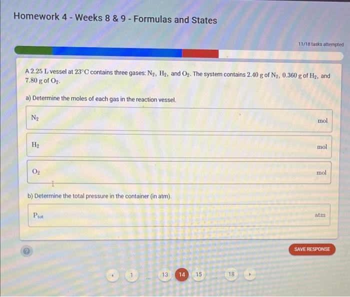 Solved Homework 4-Weeks 8 \& 9 - Formulas and States A 2.25 | Chegg.com