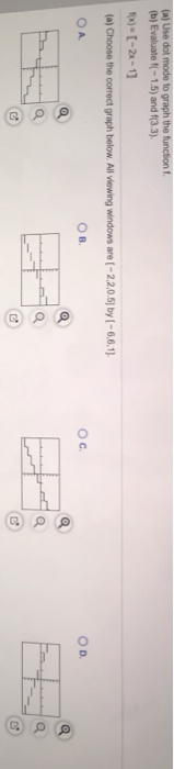 Solved (a) Use dot mode to graph the function f. (b) | Chegg.com