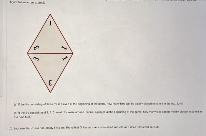 Solved 1. A game consists of equilateral triangular tiles | Chegg.com