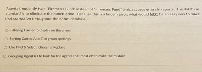 Solved A field in an Excel database represents all of the | Chegg.com